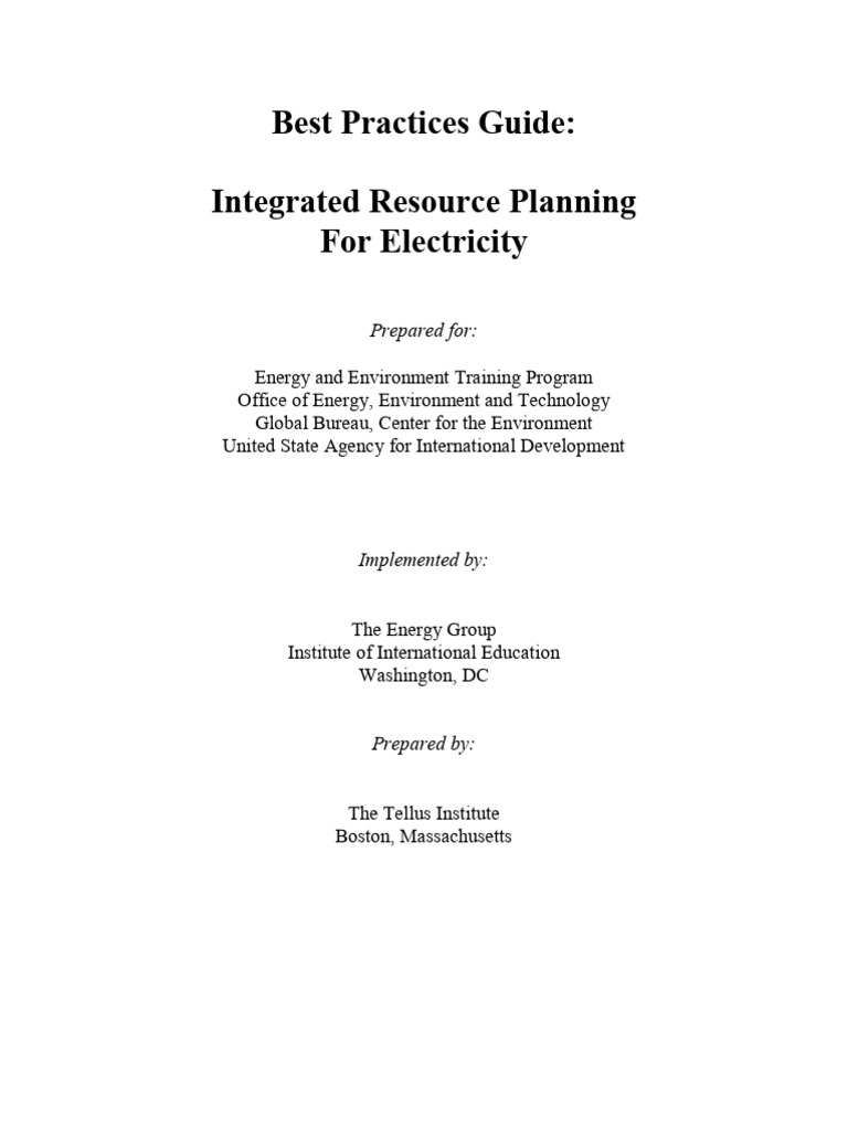 Best Practices Guide_IRP Planning | PDF Best Practices Guide_IRP Planning | PDF