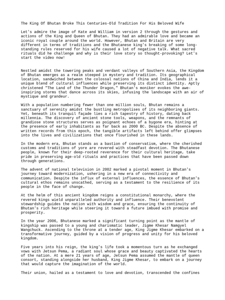 09 The King Of Bhutan Broke This Centuries Old Tradition For His