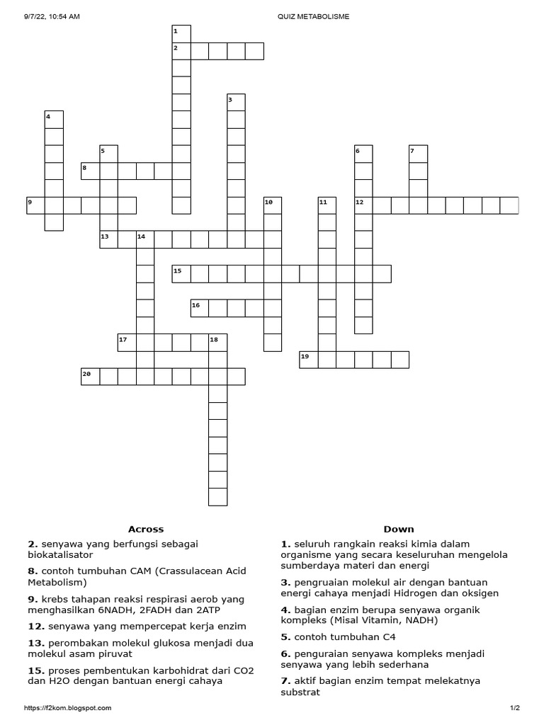 TTS Enzim-3-Metabolisme | PDF