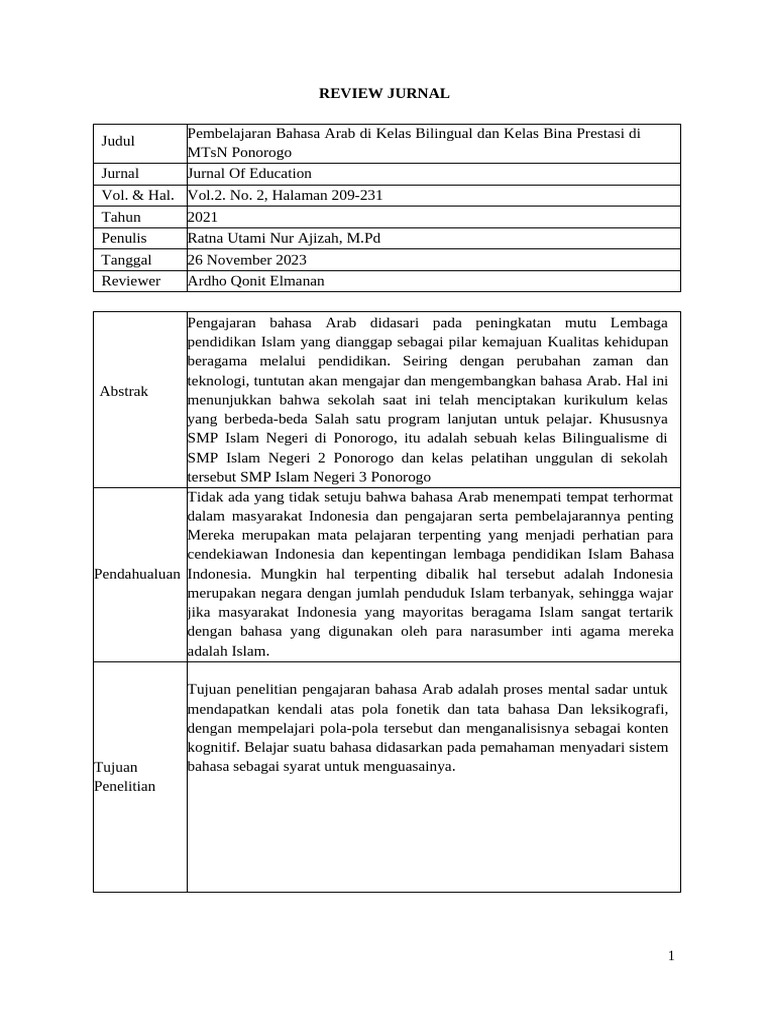 Review Jurnal PI | PDF