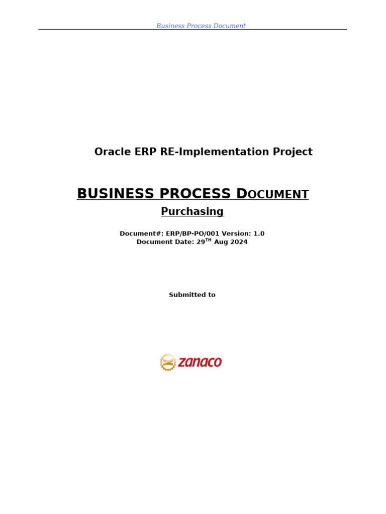 Business Process Document - Purchasing | PDF
