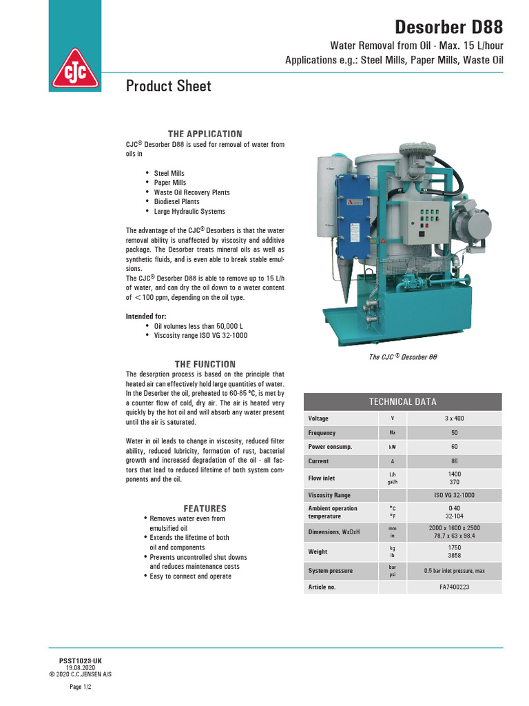 Desorber D88 | PDF