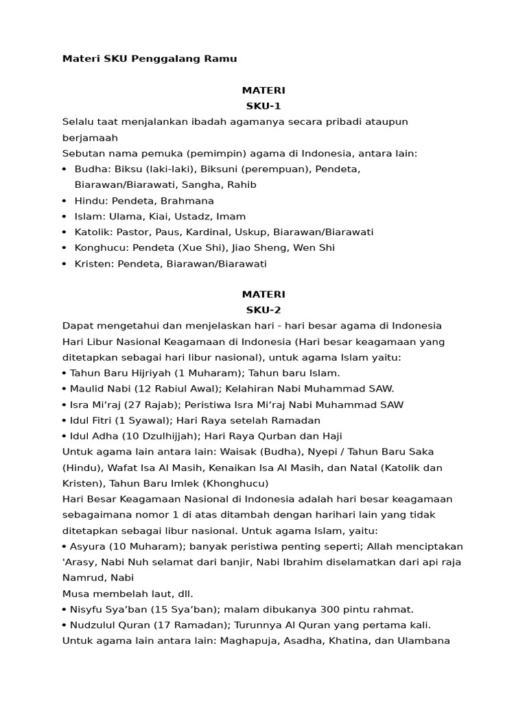 Materi SKU Penggalang Ramu | PDF