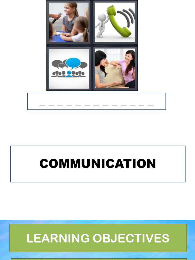 Lesson 1 Definition of Communication | PDF