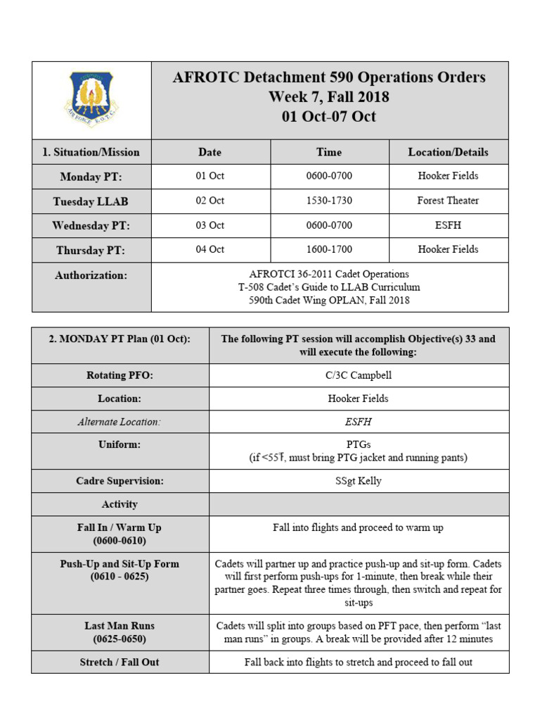 Week7 OpsOrders | PDF