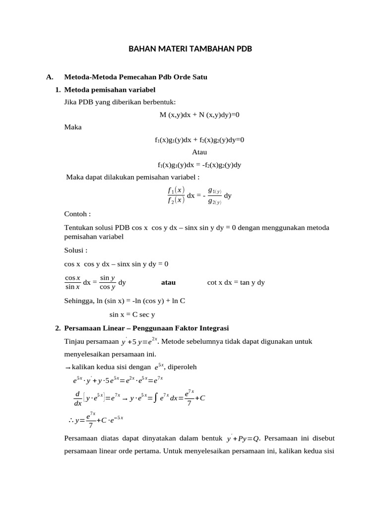 Bahan Materi Tambahan PDB | PDF