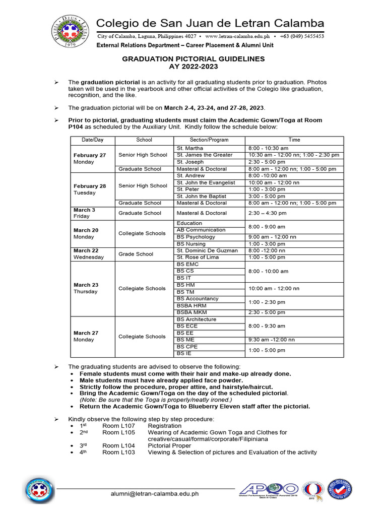 Graduation-Pictorial-Guidelines-AY-2022-2023 | PDF