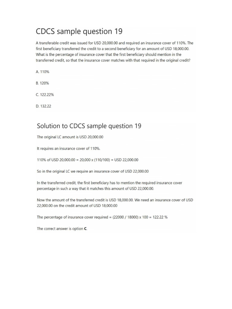 Cdcs Question and Answer 4 | PDF