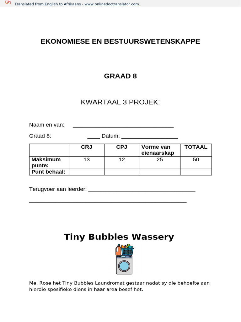 GR 8 Term 3 - Project - 2024.en - Af | PDF