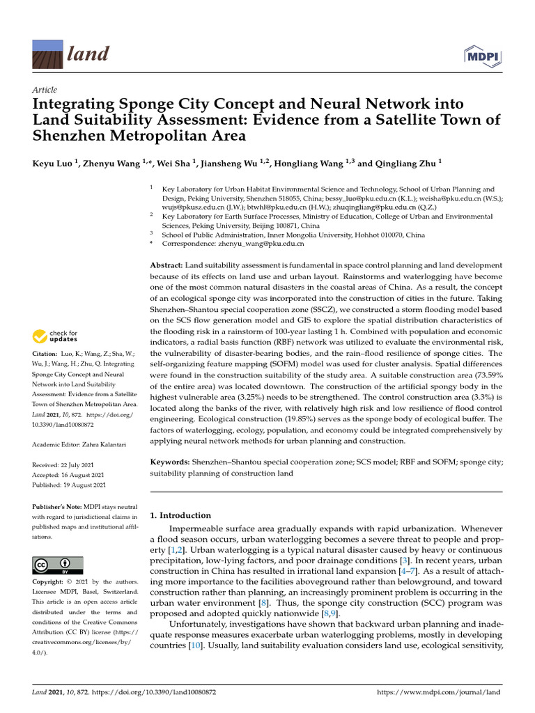 Integrating Sponge City Concept | PDF