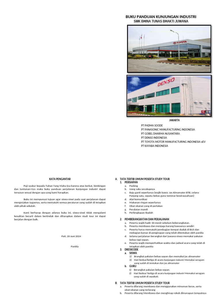 Buku-Panduan-2024 JULI SMK BTB New | PDF