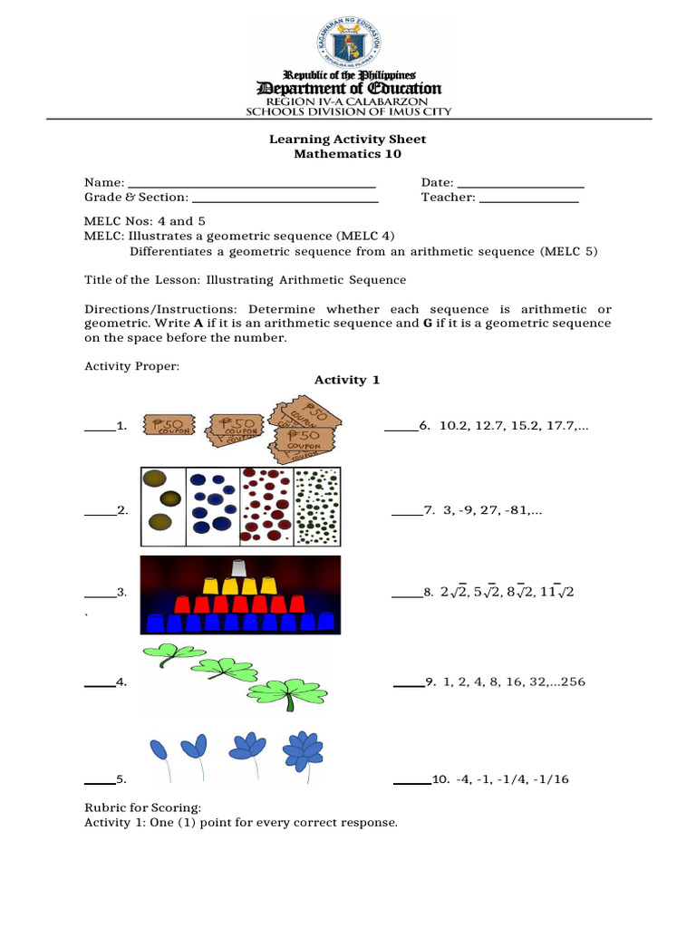 Math_G10_Q1_W3_LAS(1) | PDF