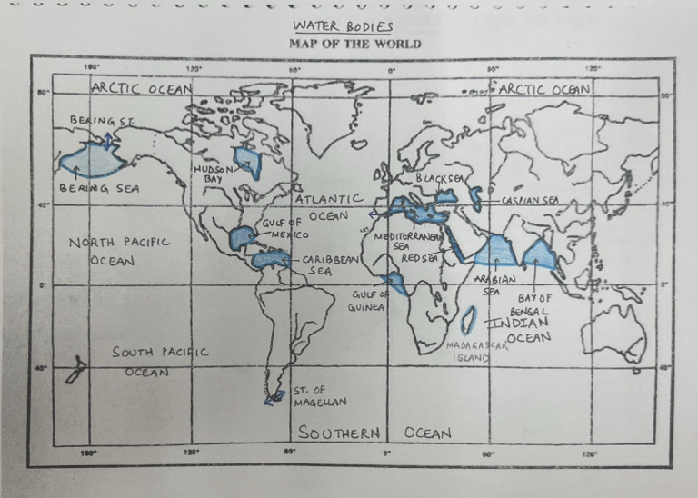 Worlds Map On Waterbodies | PDF