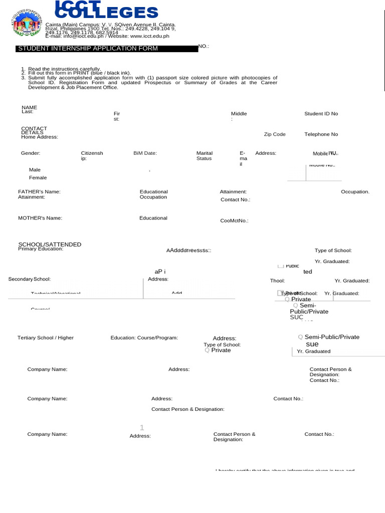 ICCT 2016 SIP Application | PDF