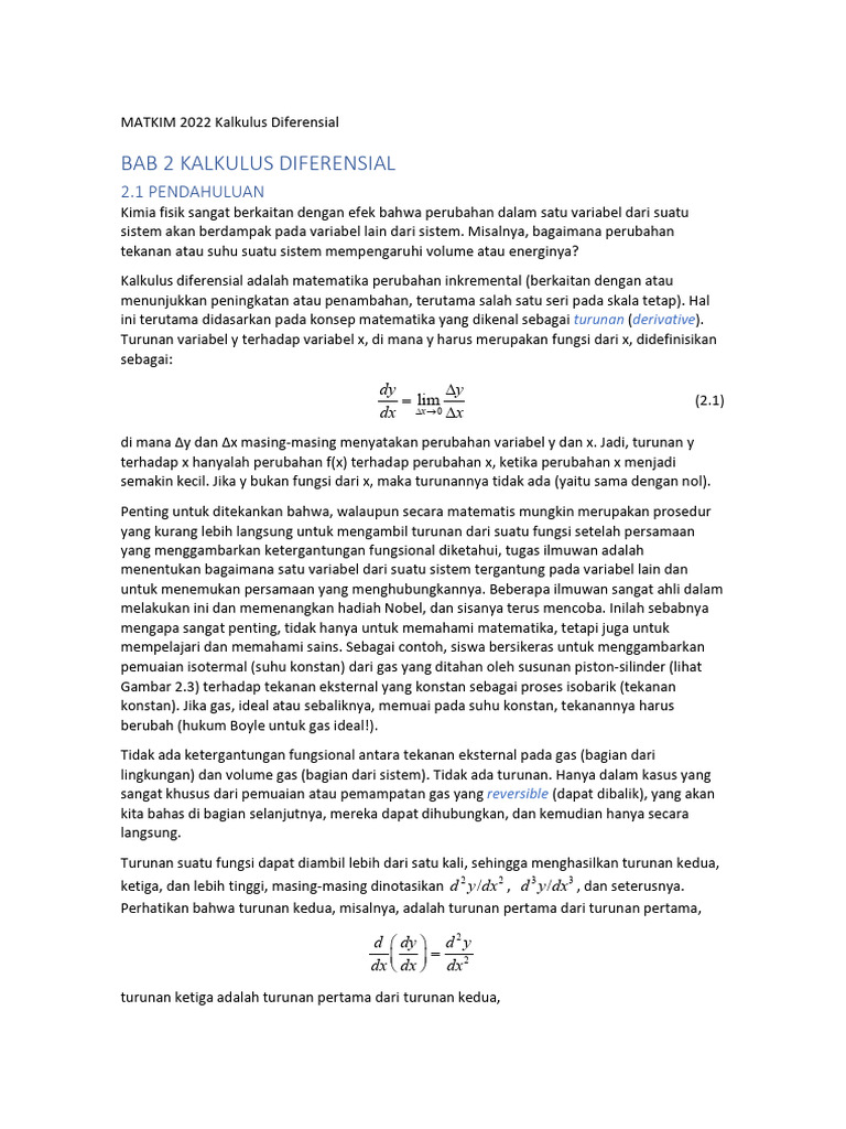 2023 Matkim Kalkulus Diferensial | PDF