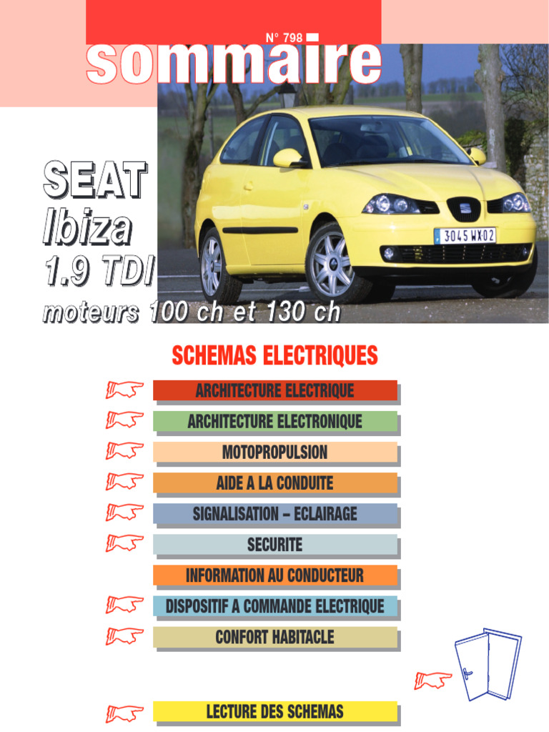 EAV798C P001 P003.Qxd Schéma Electrique Seat Ibiza Tdi | PDF