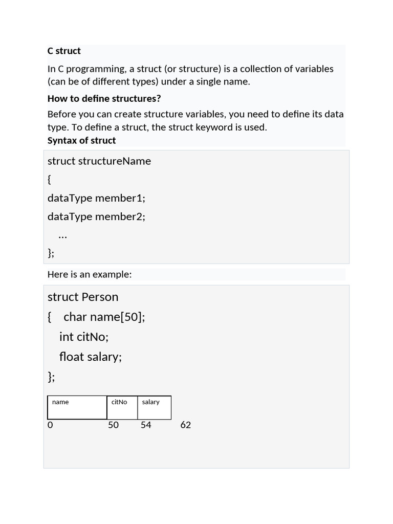 C Struct | PDF