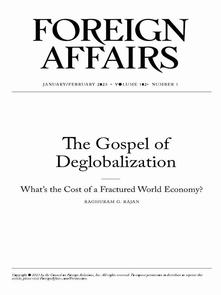Gospel of Deglobalization | PDF
