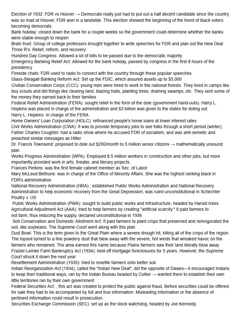 APUSH Chapter 33 Key Terms | PDF