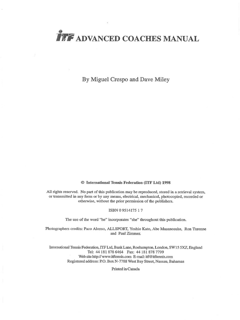 Advances Coaches Manual Pdf