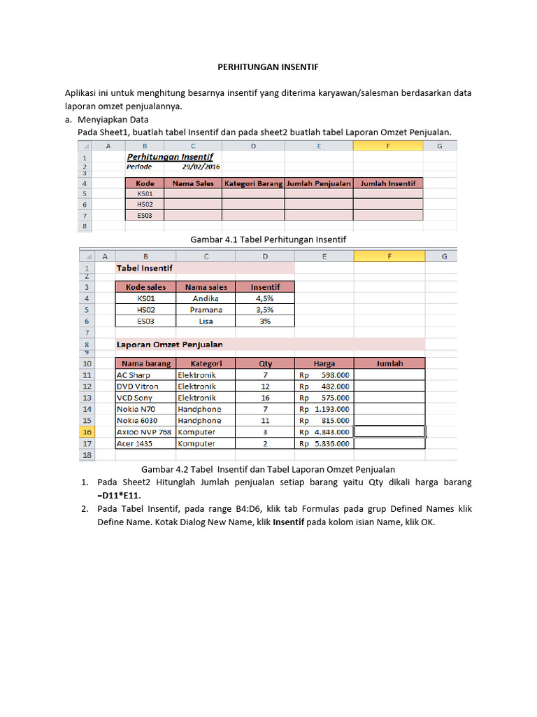Perhitungan Insentif 10 | PDF