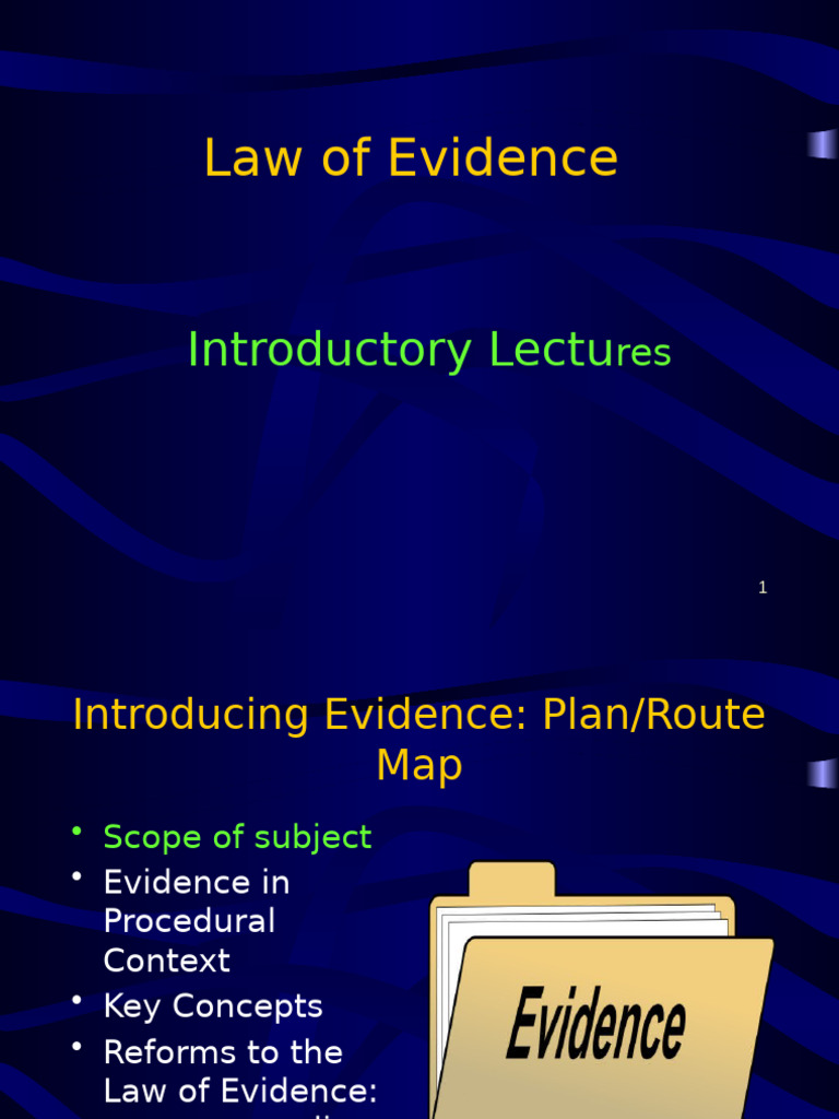 Introduction To Evidence - V LC | PDF