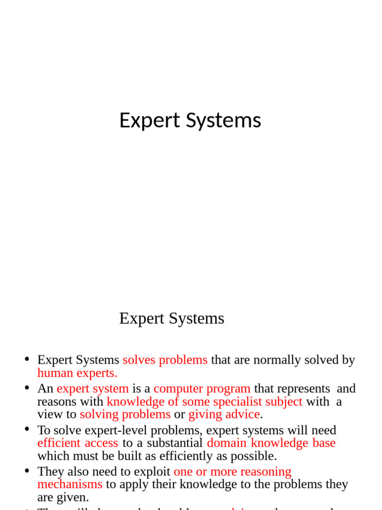 Introduction To Expert Systems | PDF