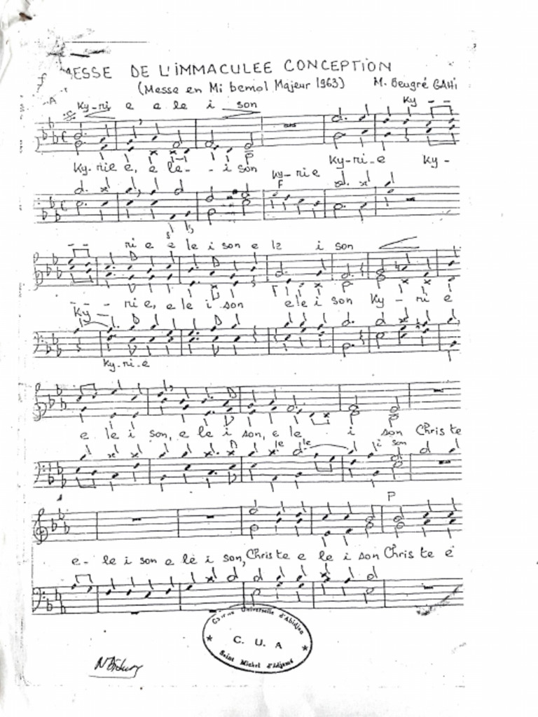 Messe de L'immaculée Conception | PDF