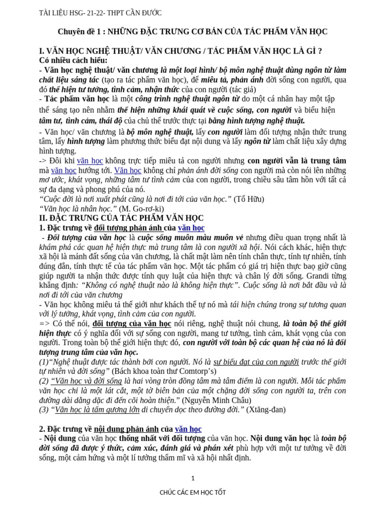 MỘT SỐ NỘI DUNG CƠ BẢN ÔN TẬP HSG | PDF