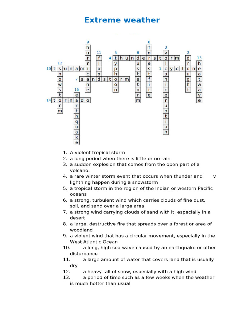Weather Crossword | PDF