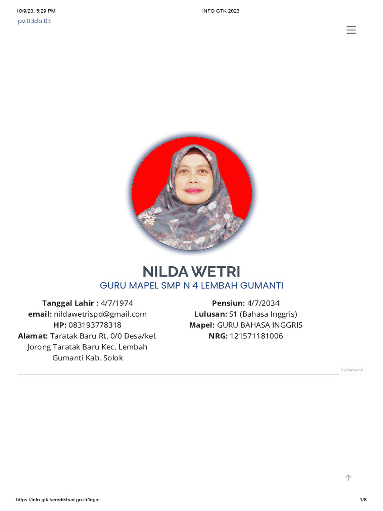 Info GTK 2023 Nilda Wetri | PDF