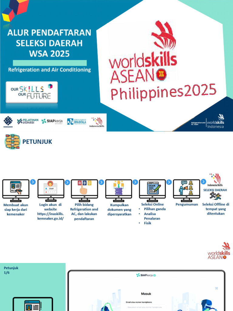 Alur Seleksi Daerah WorldSkills ASEAN 2025 | PDF