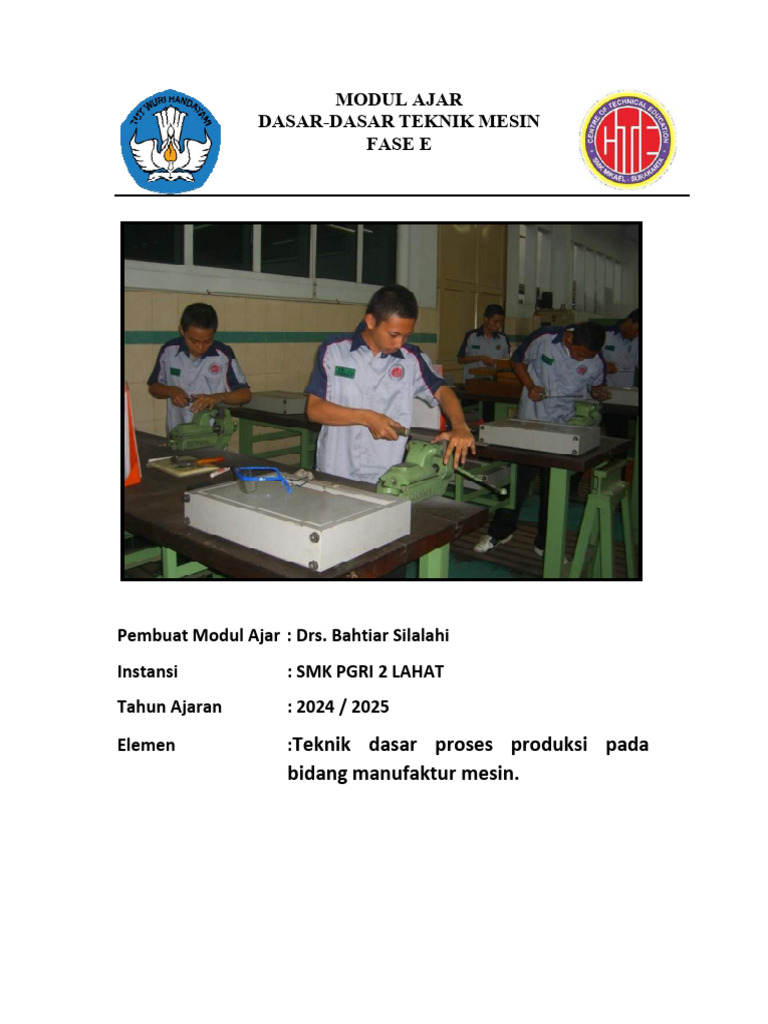 Modul Ajar Dasar-Dasar Teknik Mesin - Penggunaan Perkakas Tangan ...