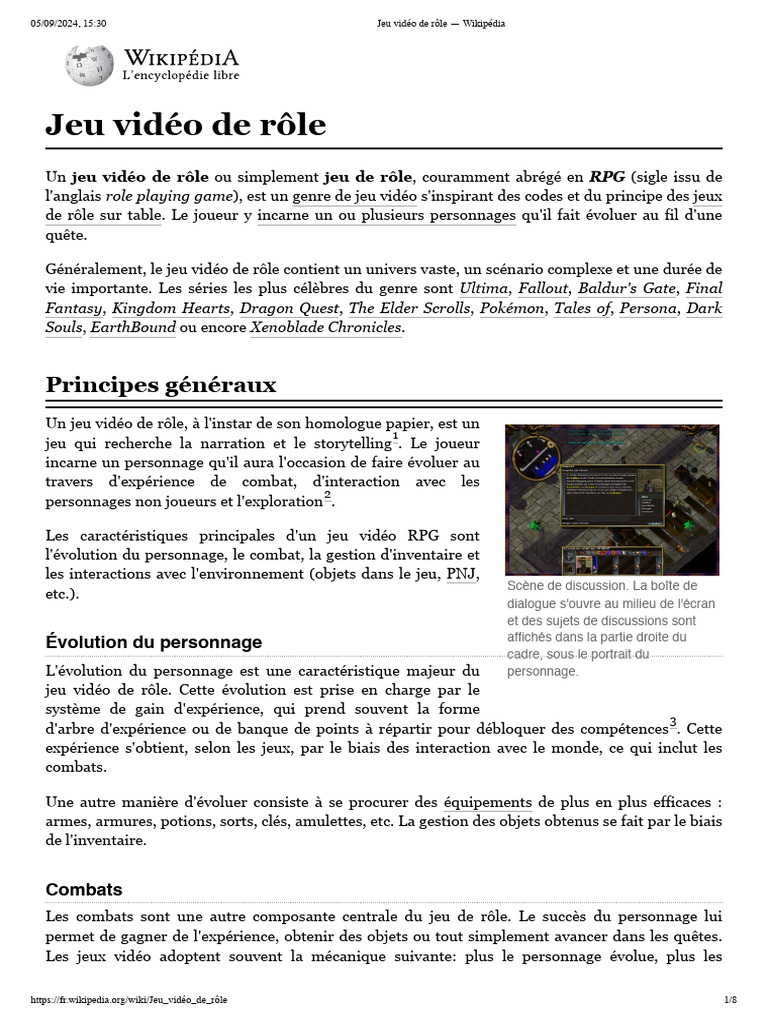 Jeu Vidéo de Rôle - Wikipédia | PDF