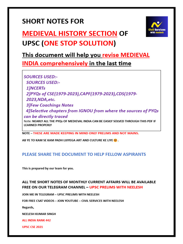 Medieval India | PDF