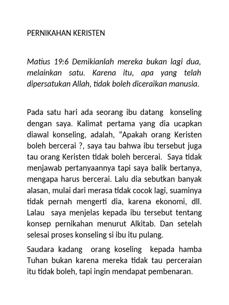 Pandangan Alkita Tentang Pernikahan | PDF