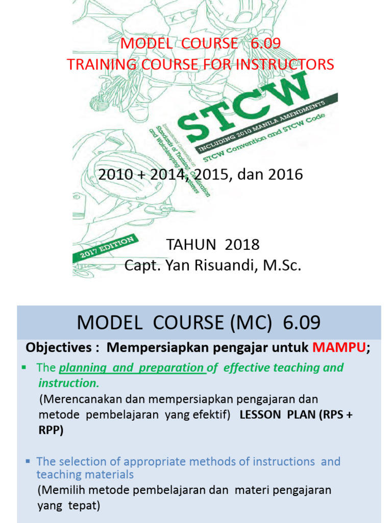 TOT 609 Tahun 2018 STCW | PDF
