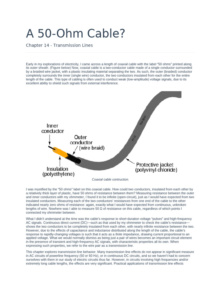 Transmission Line Theory | PDF