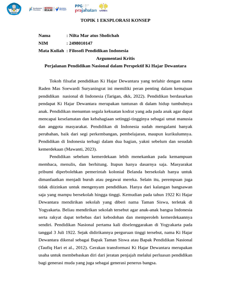 Topik 1 Eksplorasi Konsep | PDF