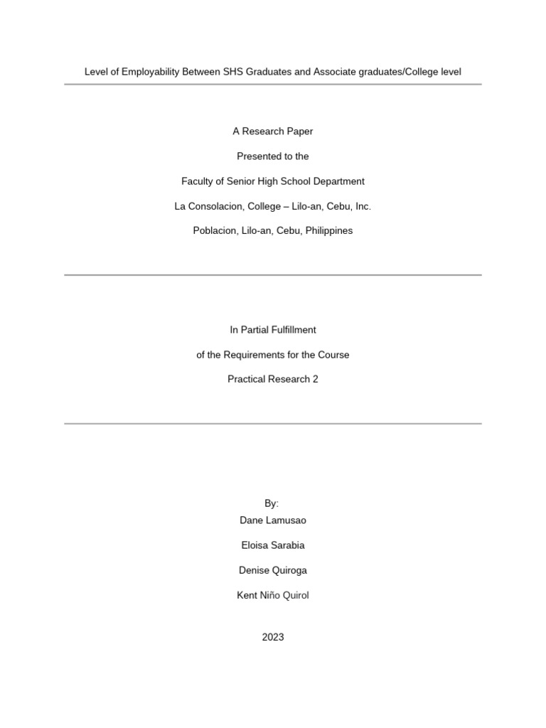 Research Quantitative Research GRADE 12 HUMSS | PDF