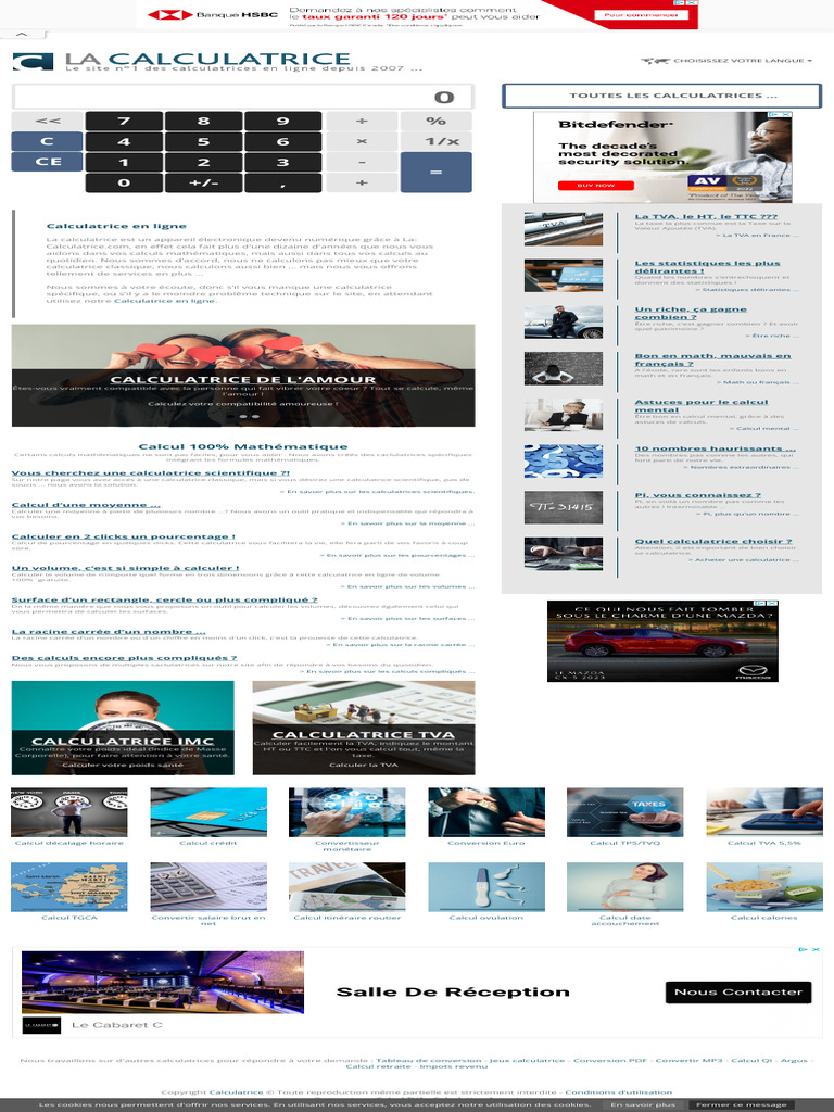 LA CALCULATRICE - Calculatrice & Conversion en Ligne | PDF
