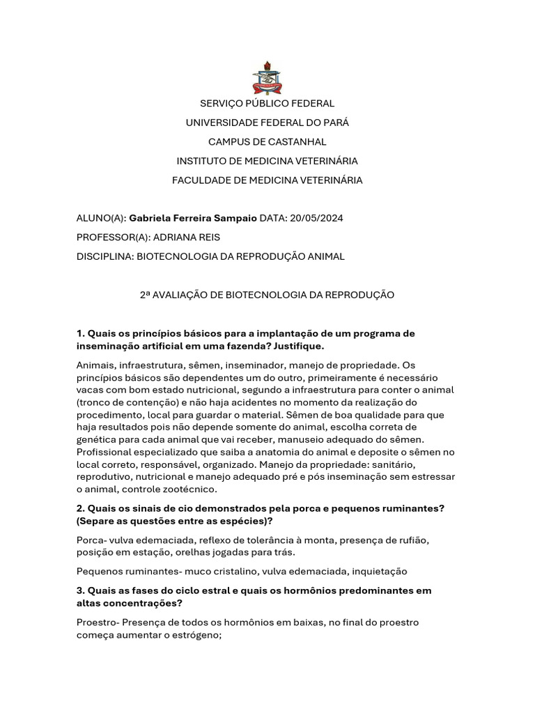 Prova Biotec 2024 PIVE | PDF