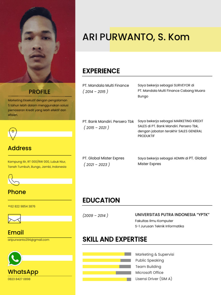 CV Ari Purwanto | PDF
