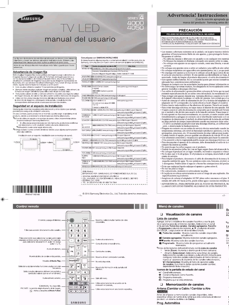 Manual de Instruções Samsung UN32J4000AF | PDF