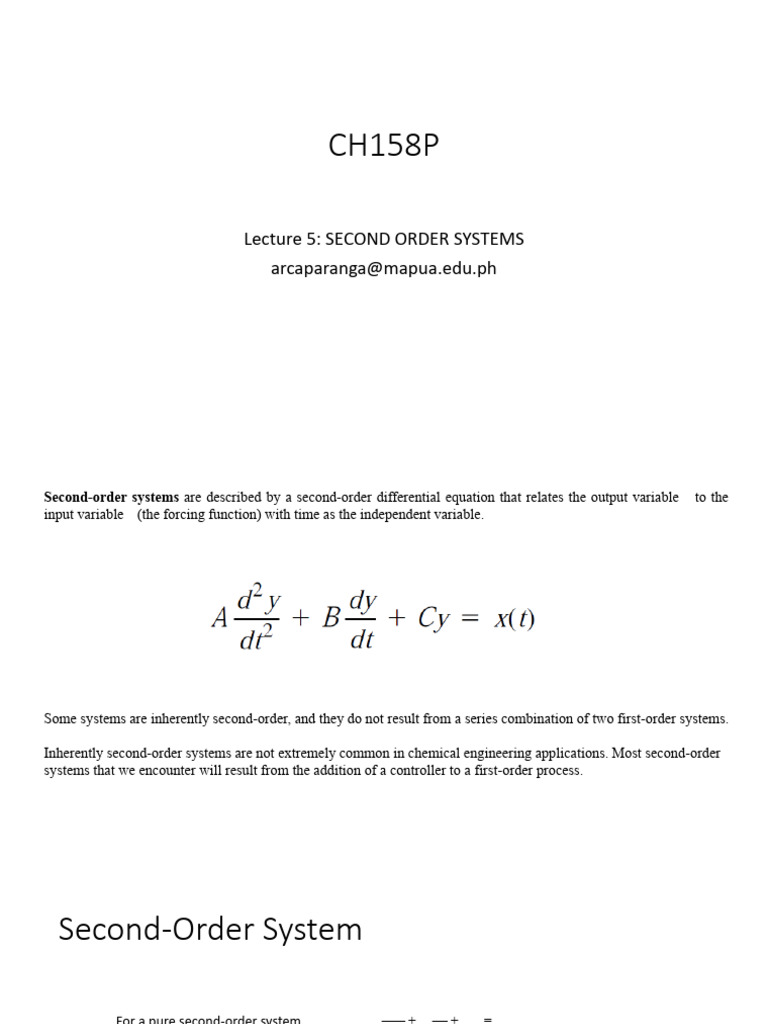 5 Second - Order - Systems 2 | PDF