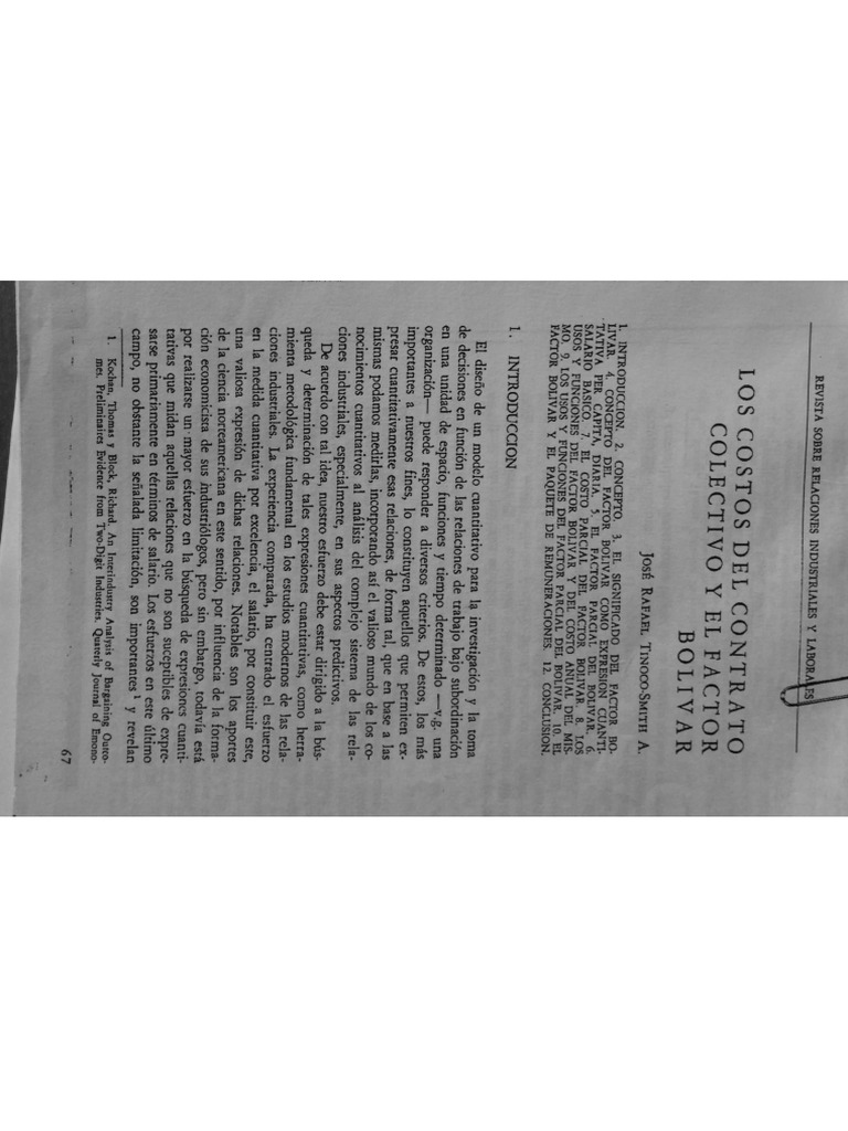 Material Costos Ucab Negociacion Revista Rrii Jose Rafael Tinoco | PDF