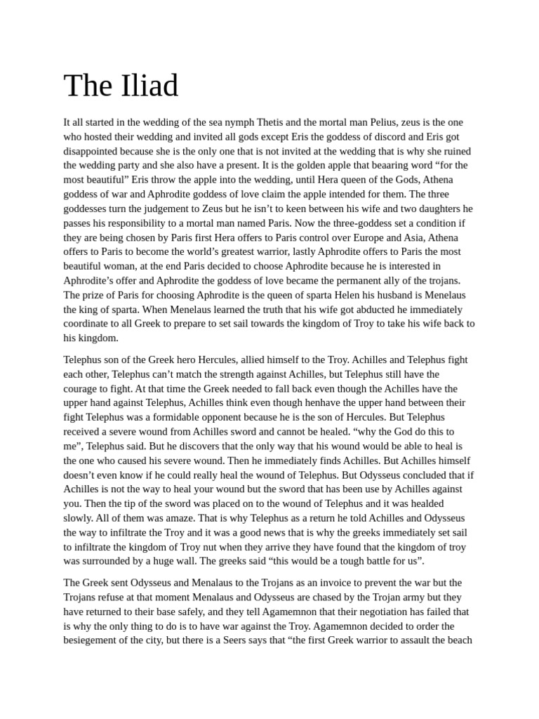 The Iliad | PDF
