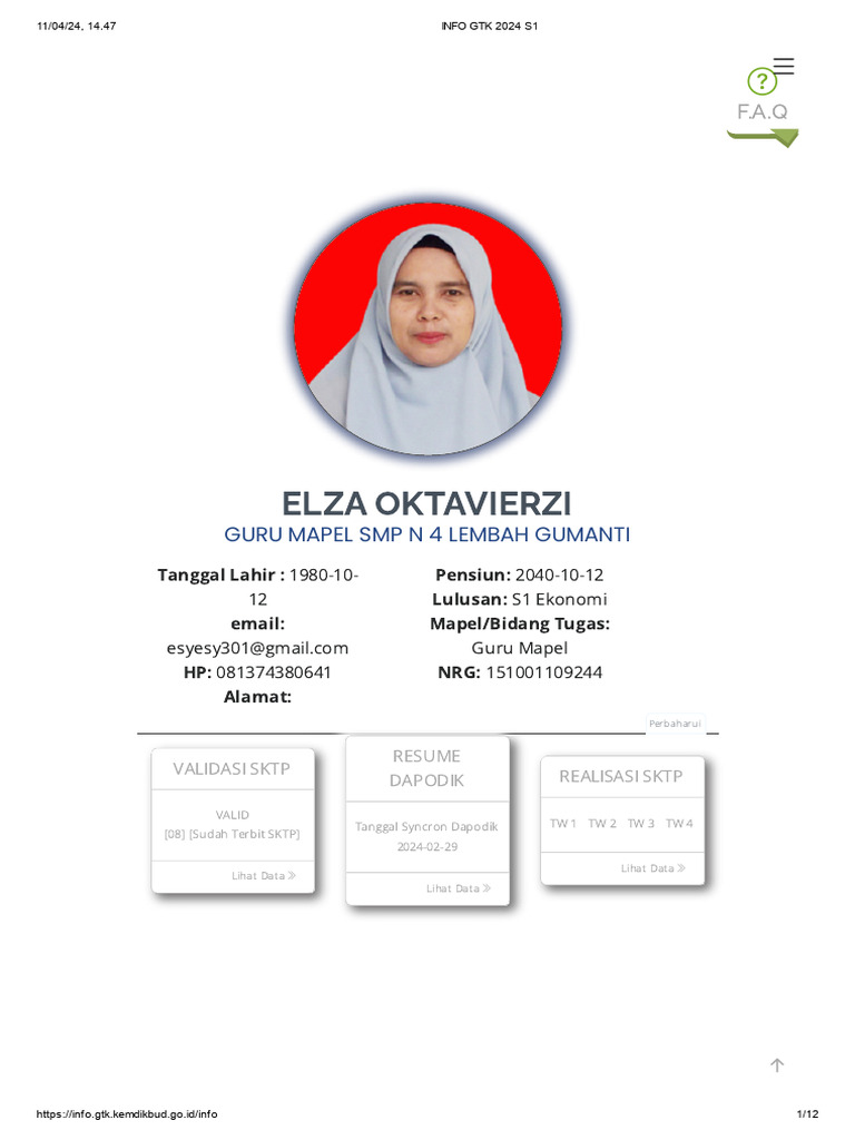 Info GTK 2024 S1 Elza Oktavierzi | PDF