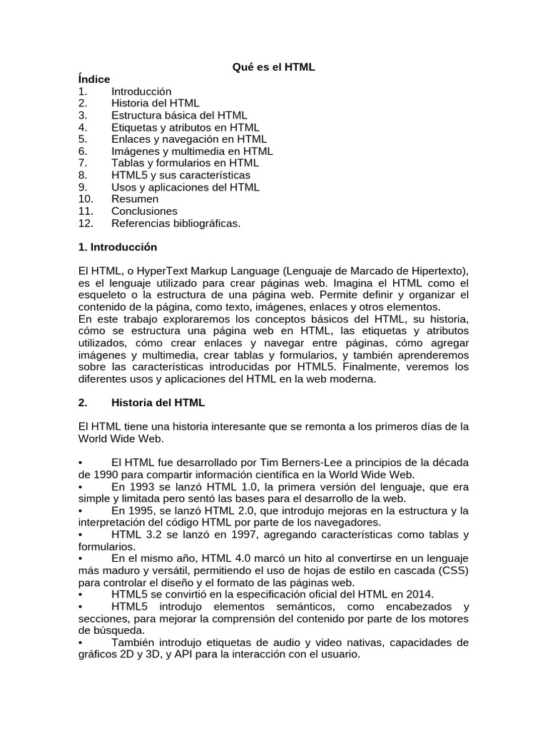 Qué es el HTML | PDF