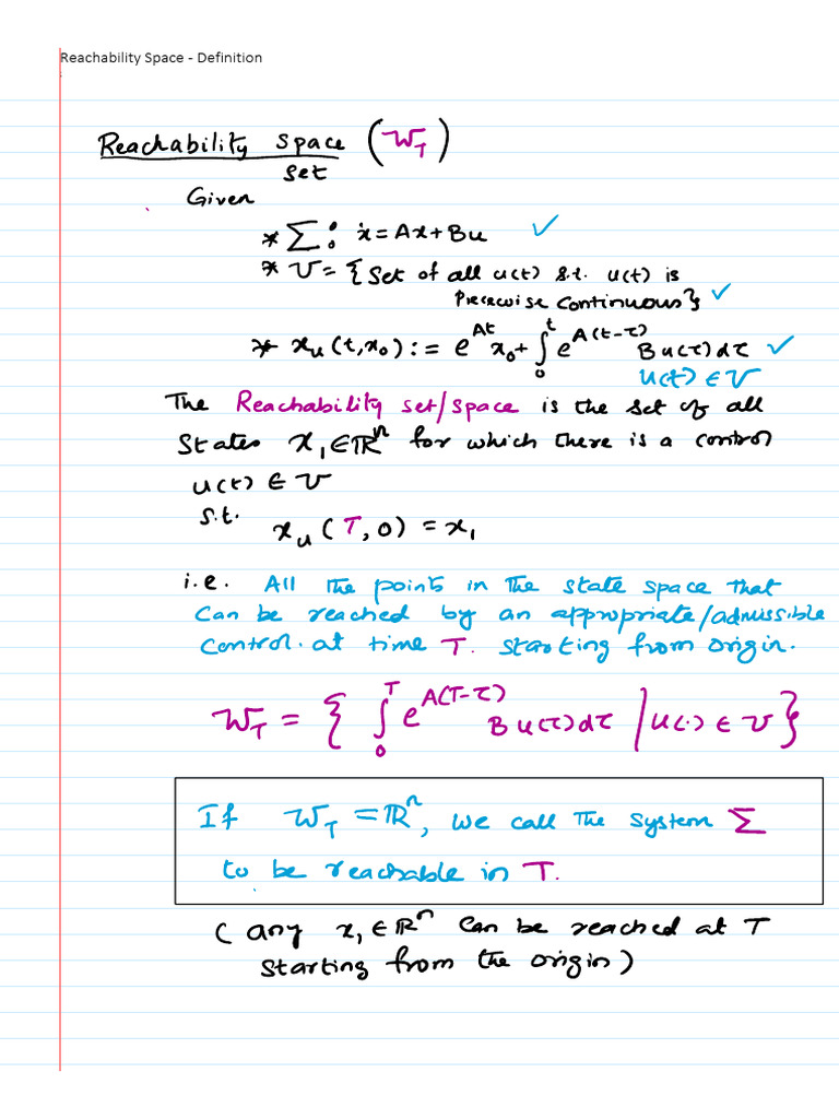 Reachability and Controllability | PDF